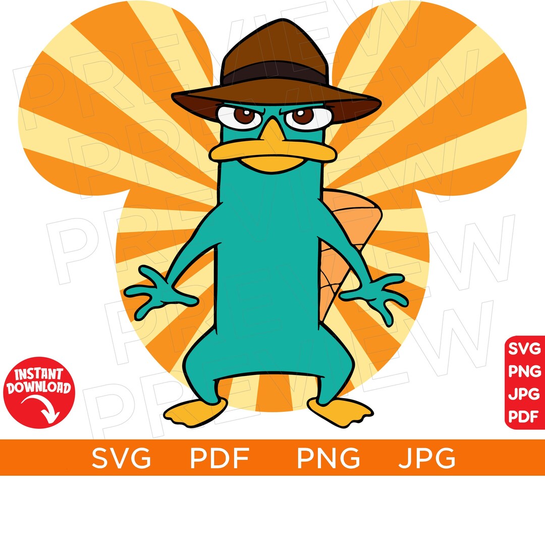 Perry the Platypus SVG Phineas and Ferb SVG Disneyland Ears - Etsy ...