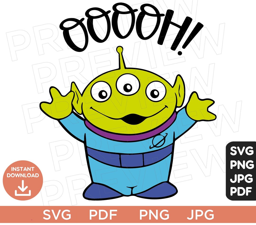 Alien Toy Story svg Ears svg png clipart cricut design Svg - Etsy España