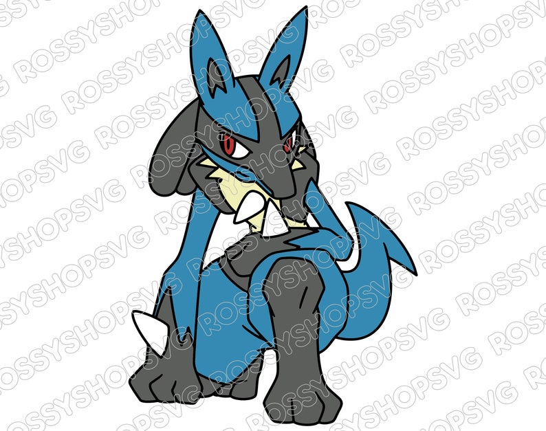 Lucario Pokemon SVG PNG PDF / T-shirt svg / Cutting file / | Etsy España