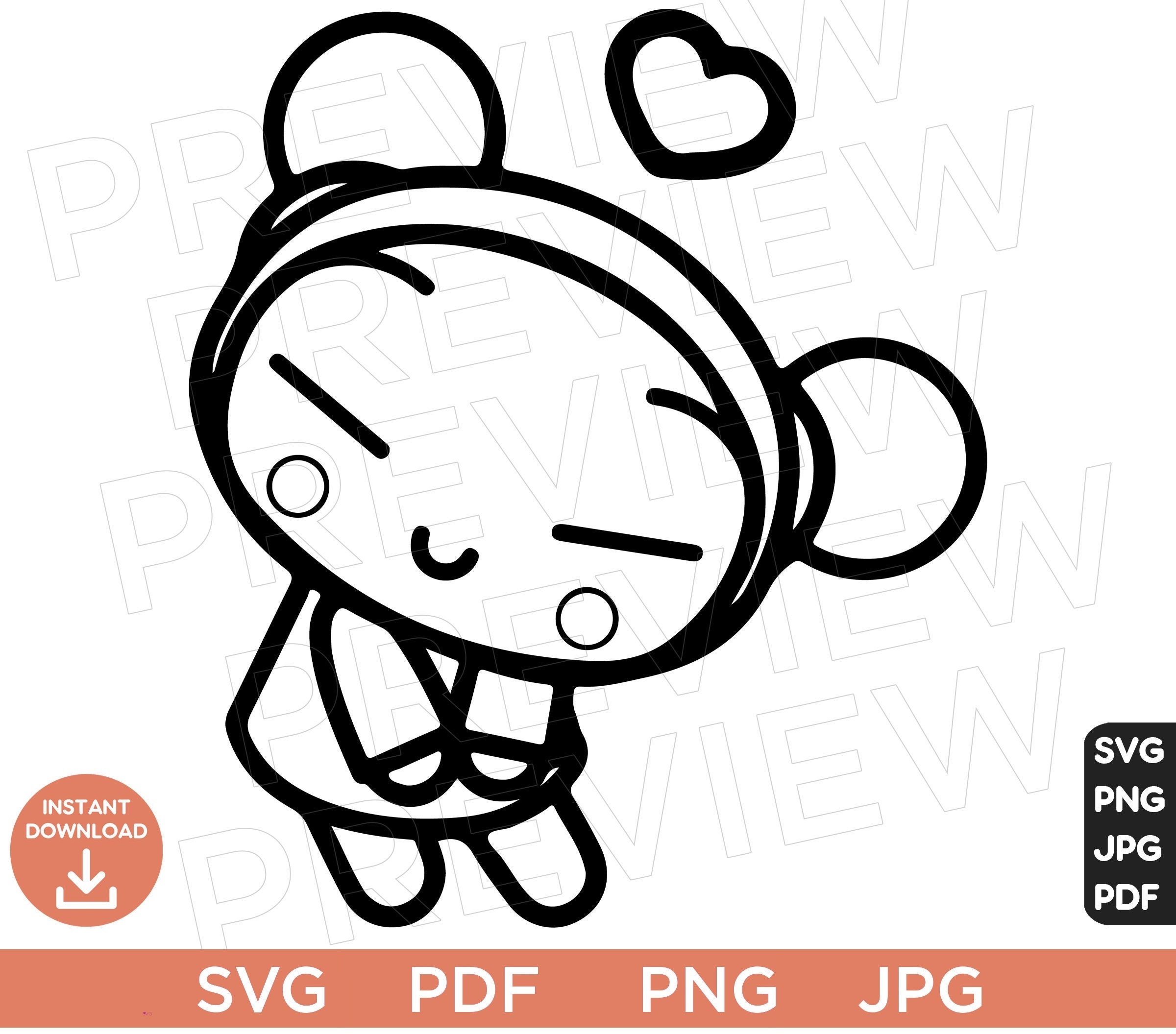Pucca Love SVG Pucca SVG Disneyland Ears clipart SVG Vector - Etsy México