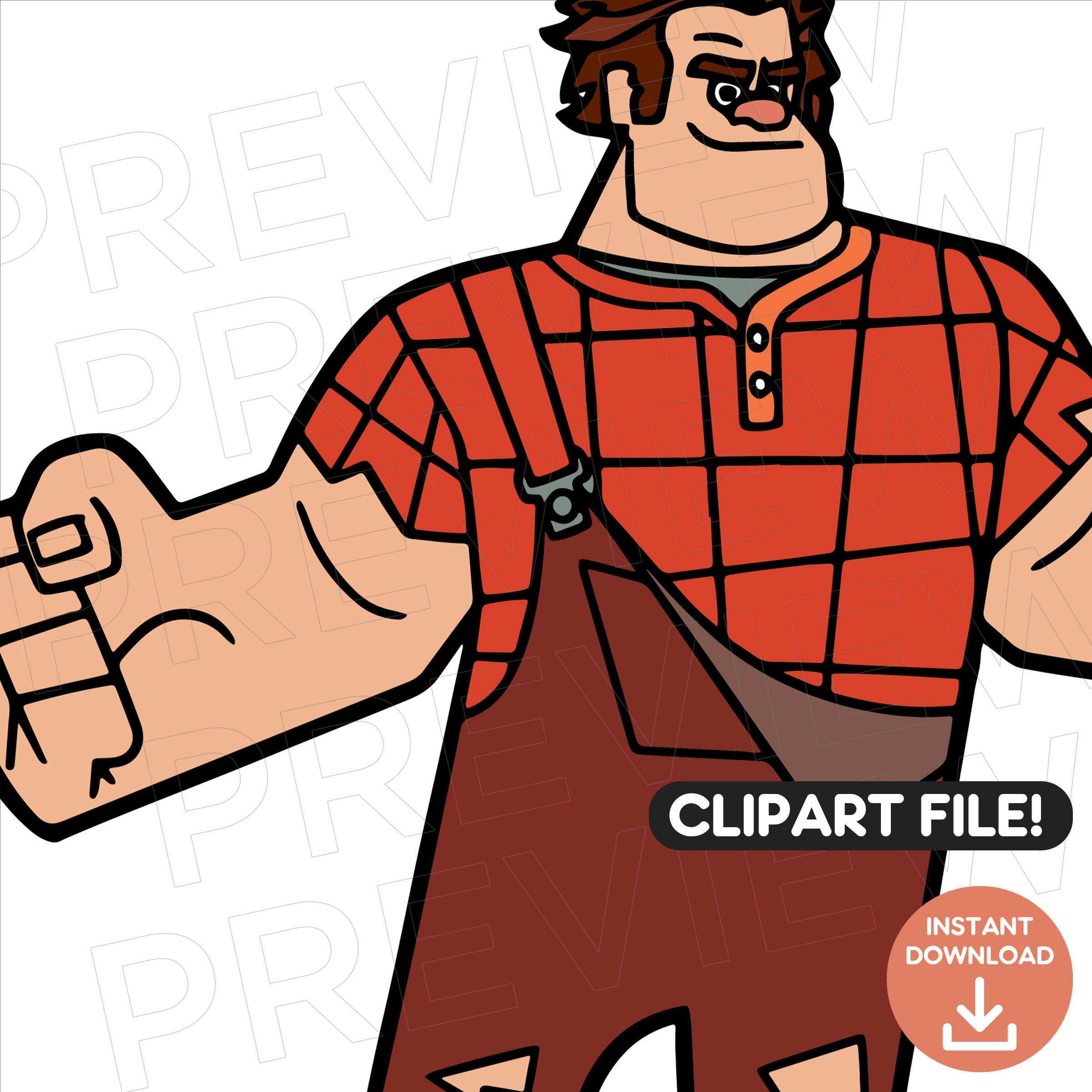 Ralph Vector SVG Wreck-it Ralph SVG Disneyland Ears Clipart - Etsy Canada