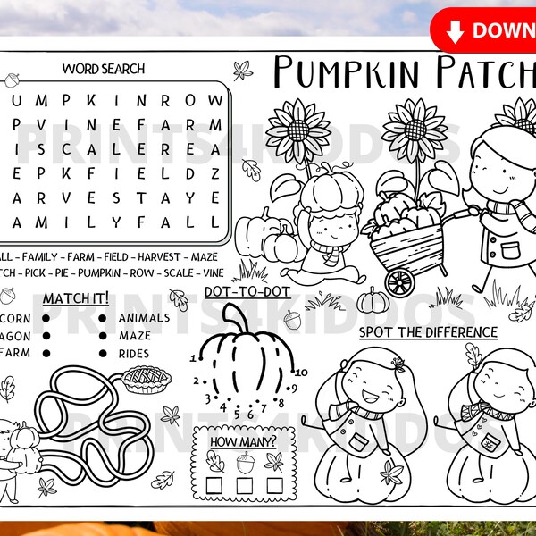Pumpkin Placemat - Etsy