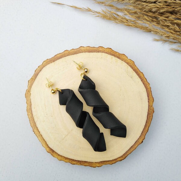 Curly Earrings - Etsy