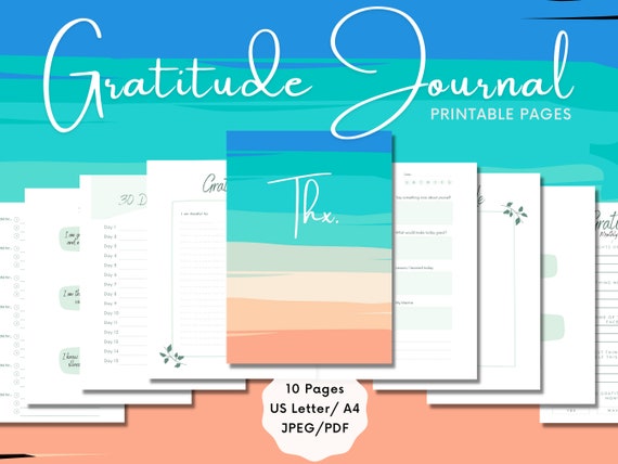 Gratitude Journal Printable: Daily Gratitude Check in and Deep | Etsy