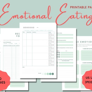 Emotional Eating Journal: Emotional Eat Tracker /printable Pages / Food ...