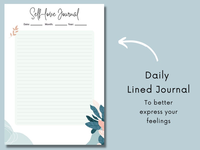 Self Love Journal Printable Pages: Guided Self Love Journal With ...