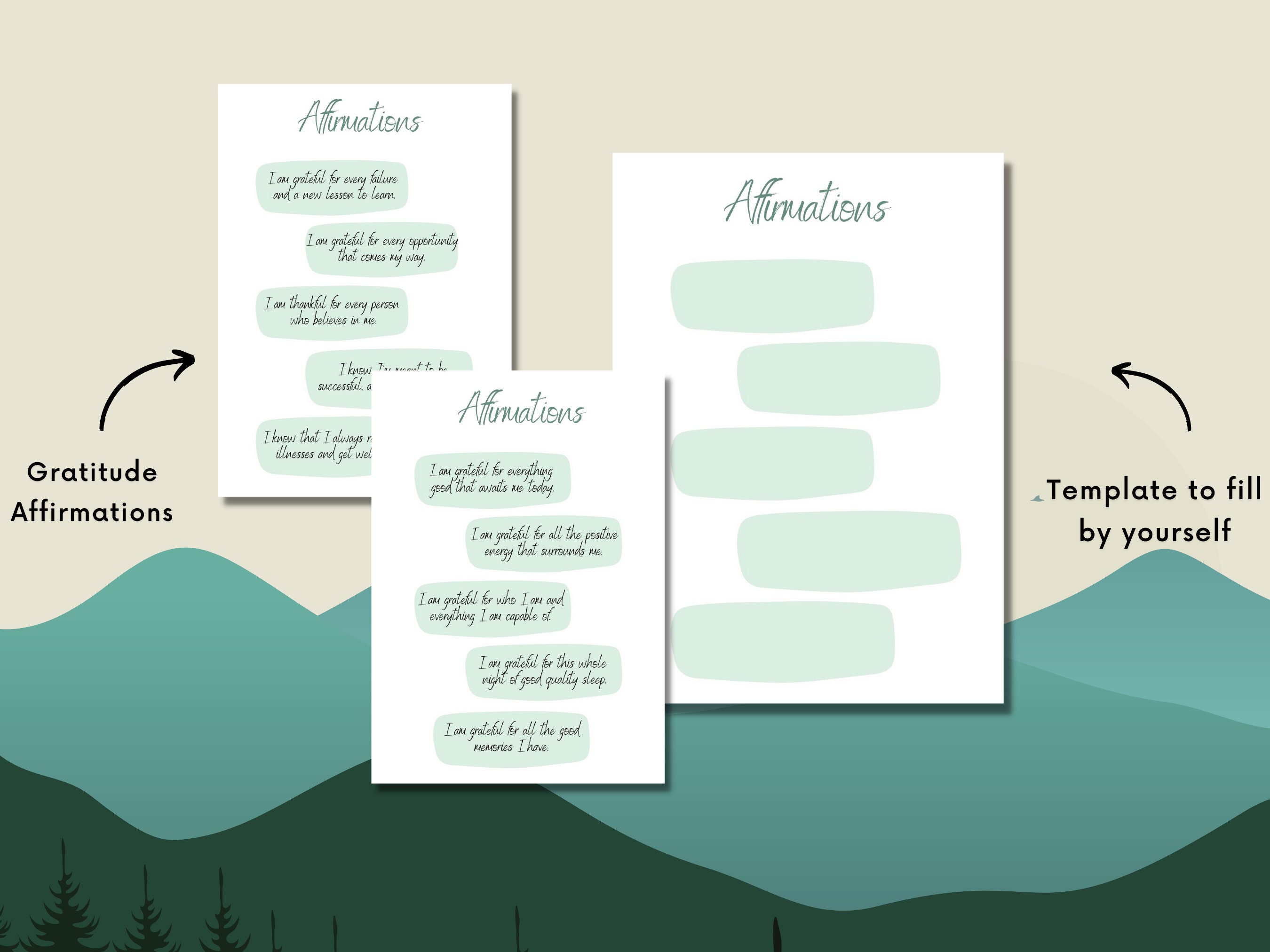 Gratitude Journal Printable With Prompt: Daily Gratitude Check in and ...