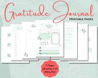 Gratitude Journal Printable: Daily Gratitude Check in and Deep Dive PDF ...