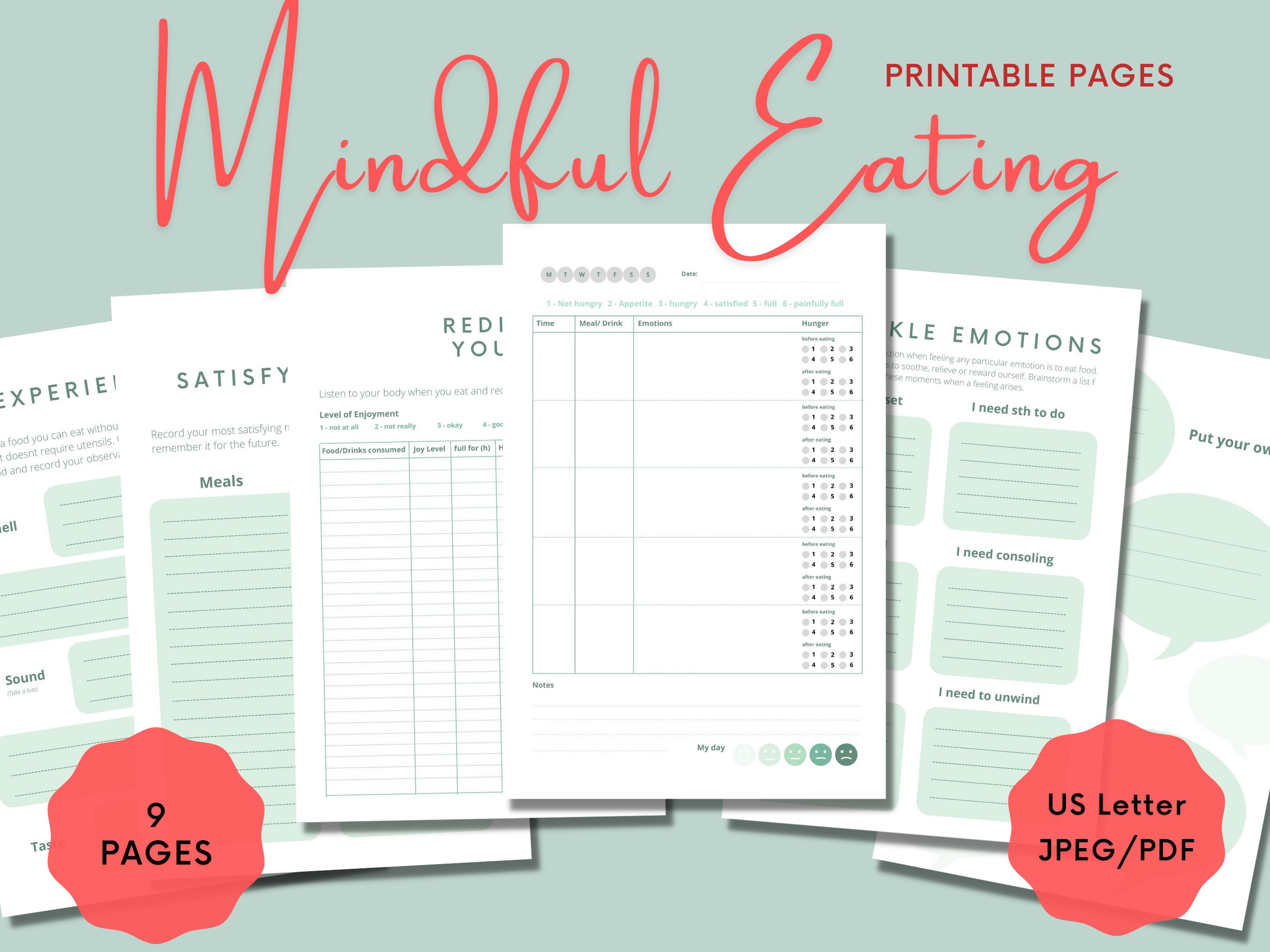 Mindful Eating Journal: Daily Deep Dive Food Tracker Journal ...