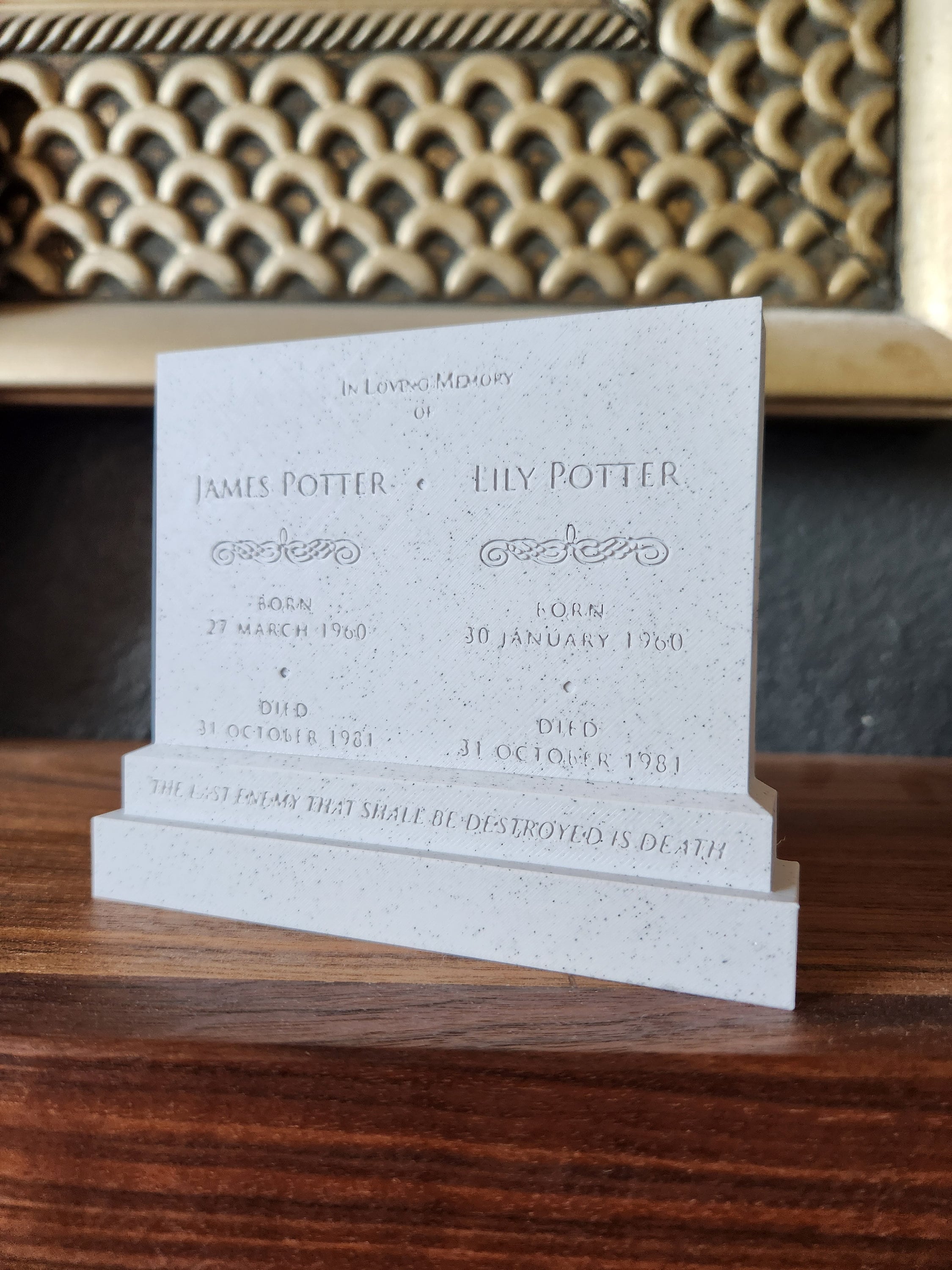 James & Lily Potter Tombstone - Harry Potter 3d Printed Miniature - Etsy