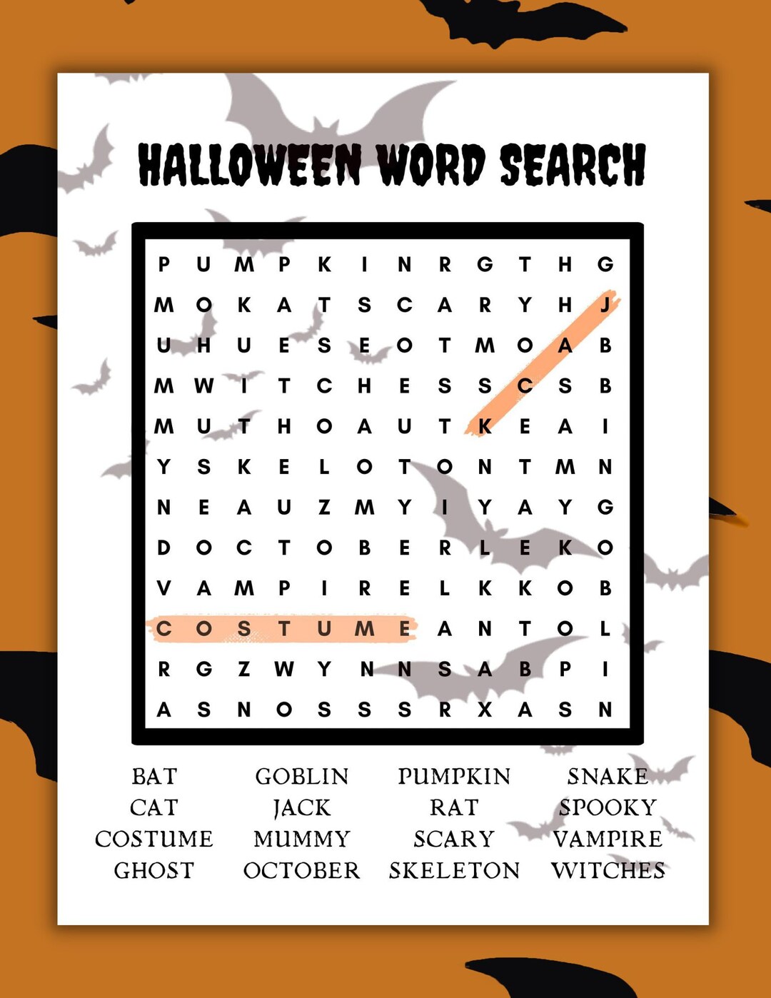 Spooktacular Halloween Word Search Puzzle for Young Learners ...