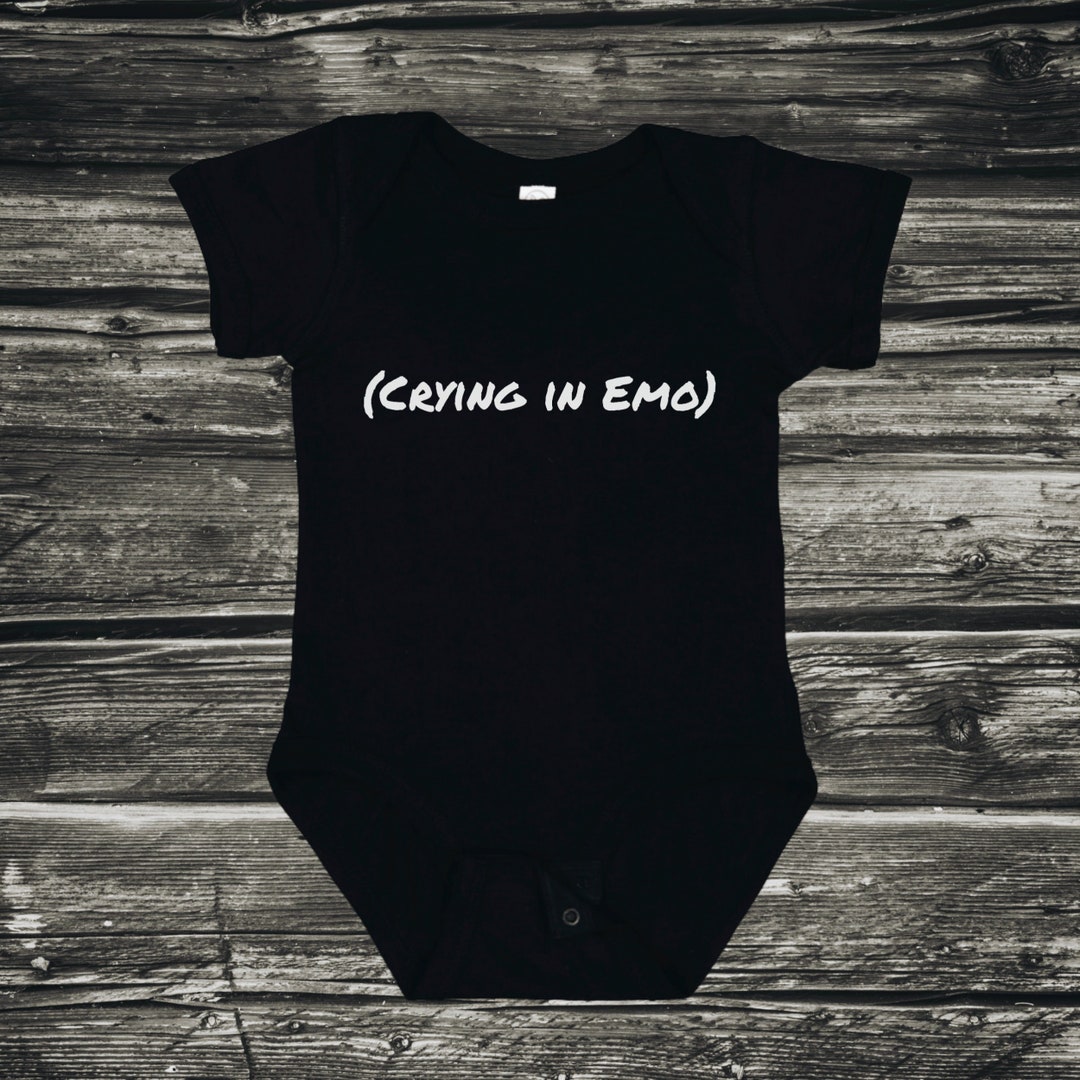 Crying in Emo Bodysuit, Rock 'n Roll Baby, Punk Baby, Funny Baby Gift ...
