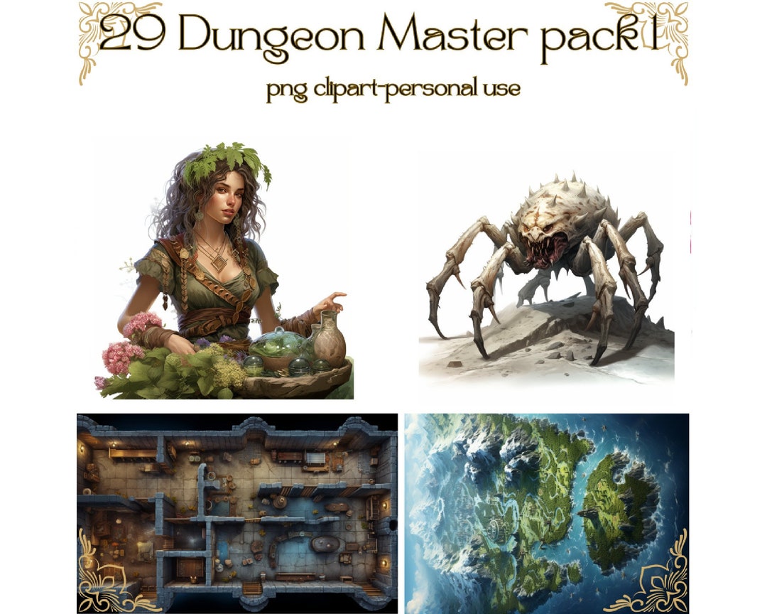 29 Dungeon Master Game Pack 1/CLIPART/DIGITAL DOWNLOAD - Etsy