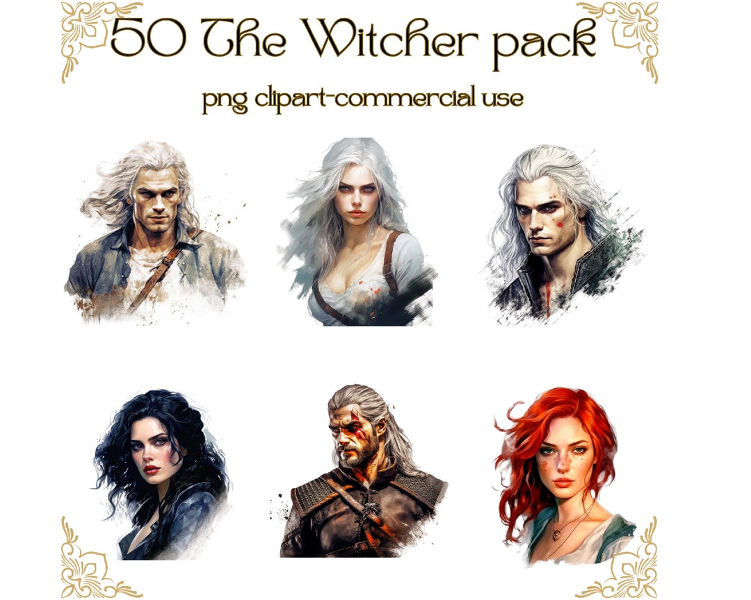 50 the Witcher/clipart/digital DOWNLOAD - Etsy