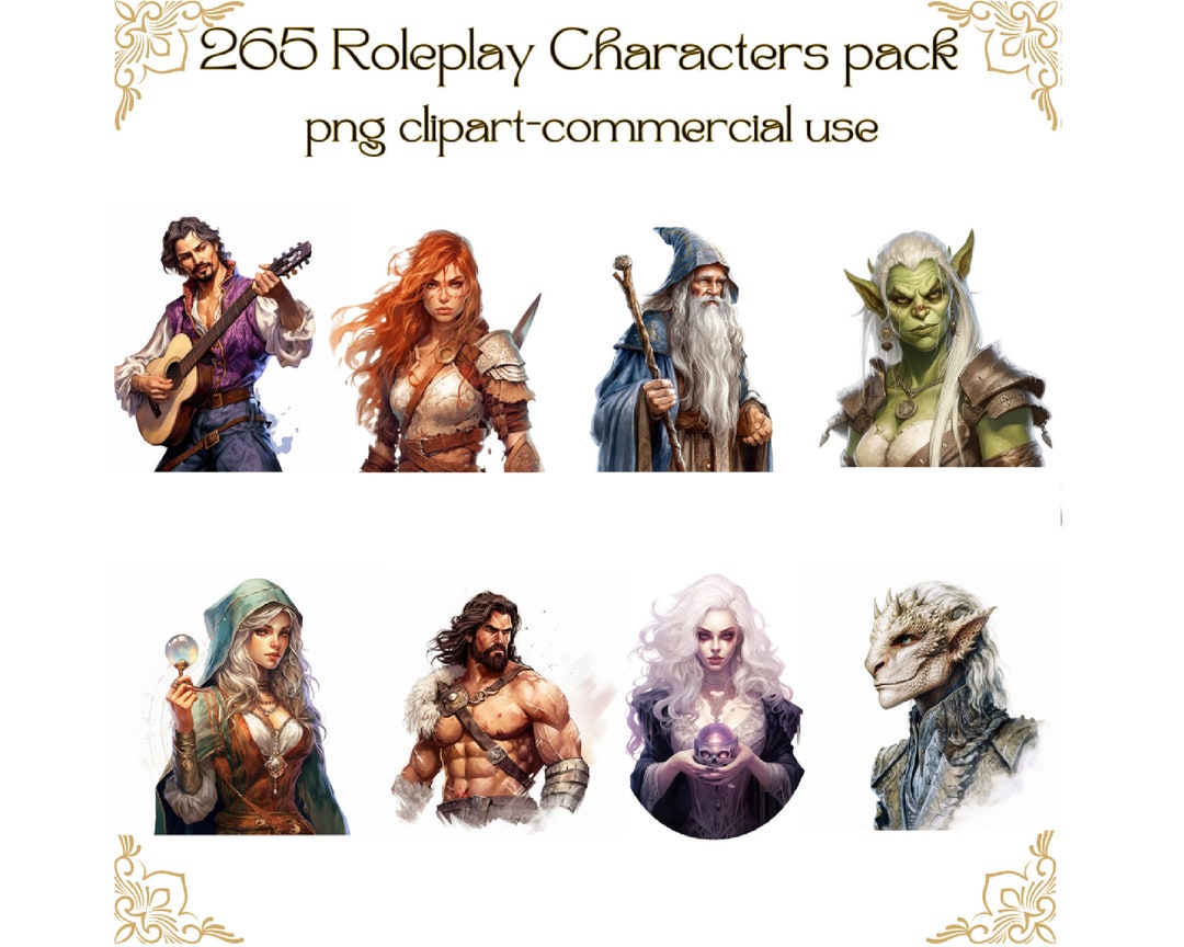 265 Roleplay Character Portraits Pack/clipart/digital DOWNLOAD - Etsy