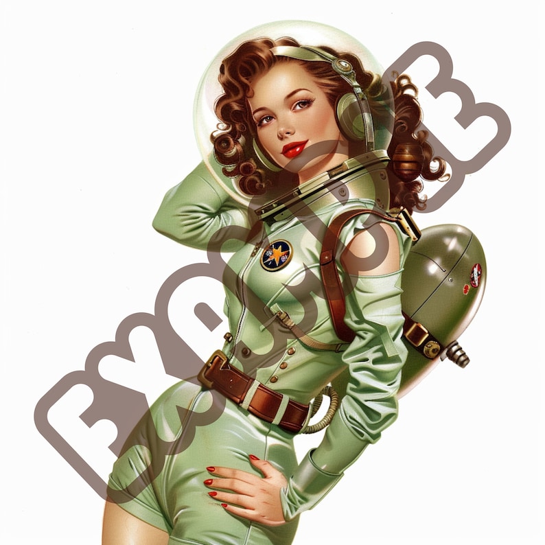 14 Astronaut Pin up Png Pack/clipart/digital DOWNLOAD - Etsy