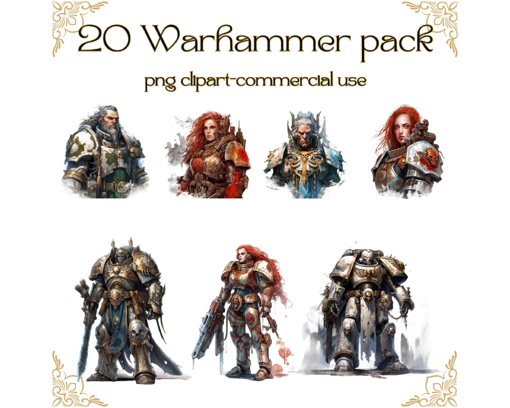 20 Warhammer 40k Pack / /CLIPART/DIGITAL DOWNLOAD - Etsy