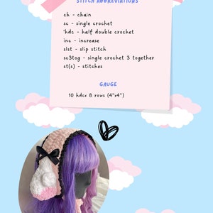 Crochet Pattern Crochet Lolita Headband With Chobits Ears Chii Cosplay ...