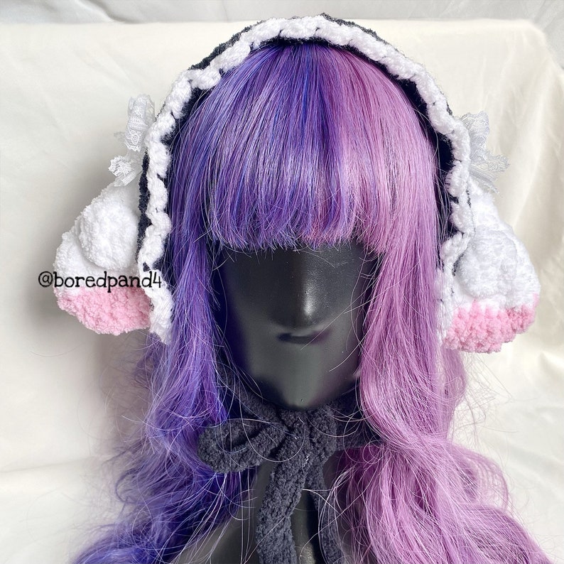 Crochet Pattern Crochet Lolita Headband With Chobits Ears Chii Cosplay ...