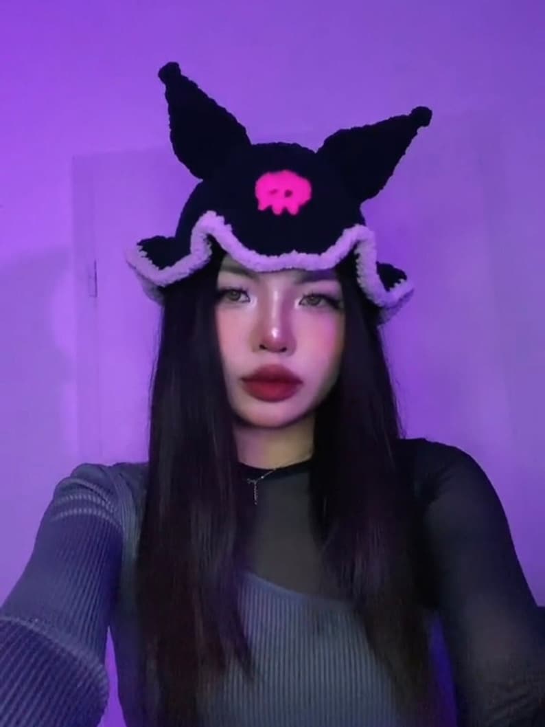 Kawaii CROCHET PATTERN 2in1 SKULL Crochet Bucket Hat Kawaii - Etsy