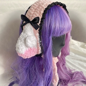 Crochet Pattern Crochet Lolita Headband With Chobits Ears Chii Cosplay ...