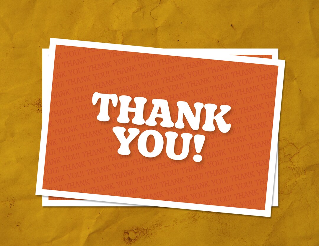 Printable Thank You Card 4"x6" - Etsy