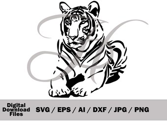 Tiger Dxf File | Etsy
