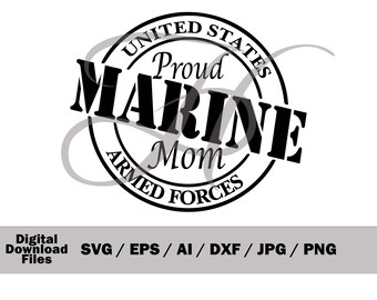 Proud Marine Dad Svg | Etsy