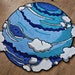Handmade Blue Planet Rug: Tufted Space Theme Nursery Decor - Etsy