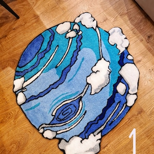 Handmade 3D Earth Tufted Rug Space-themed Bedroom Decor & Unique Gift ...