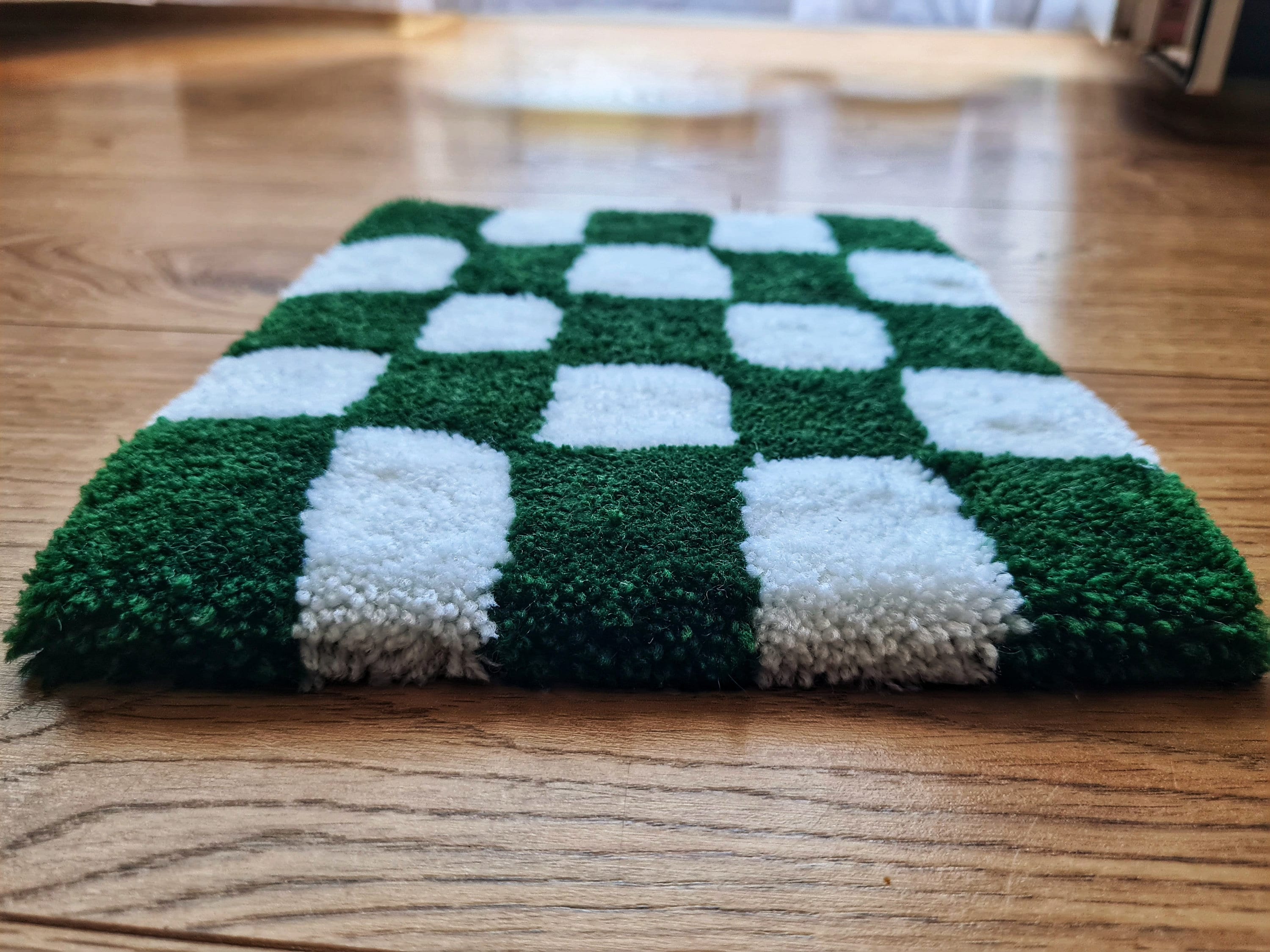 Handmade Tufted Rug, Chess Board Print, Simple, Multiple Color and Size ...