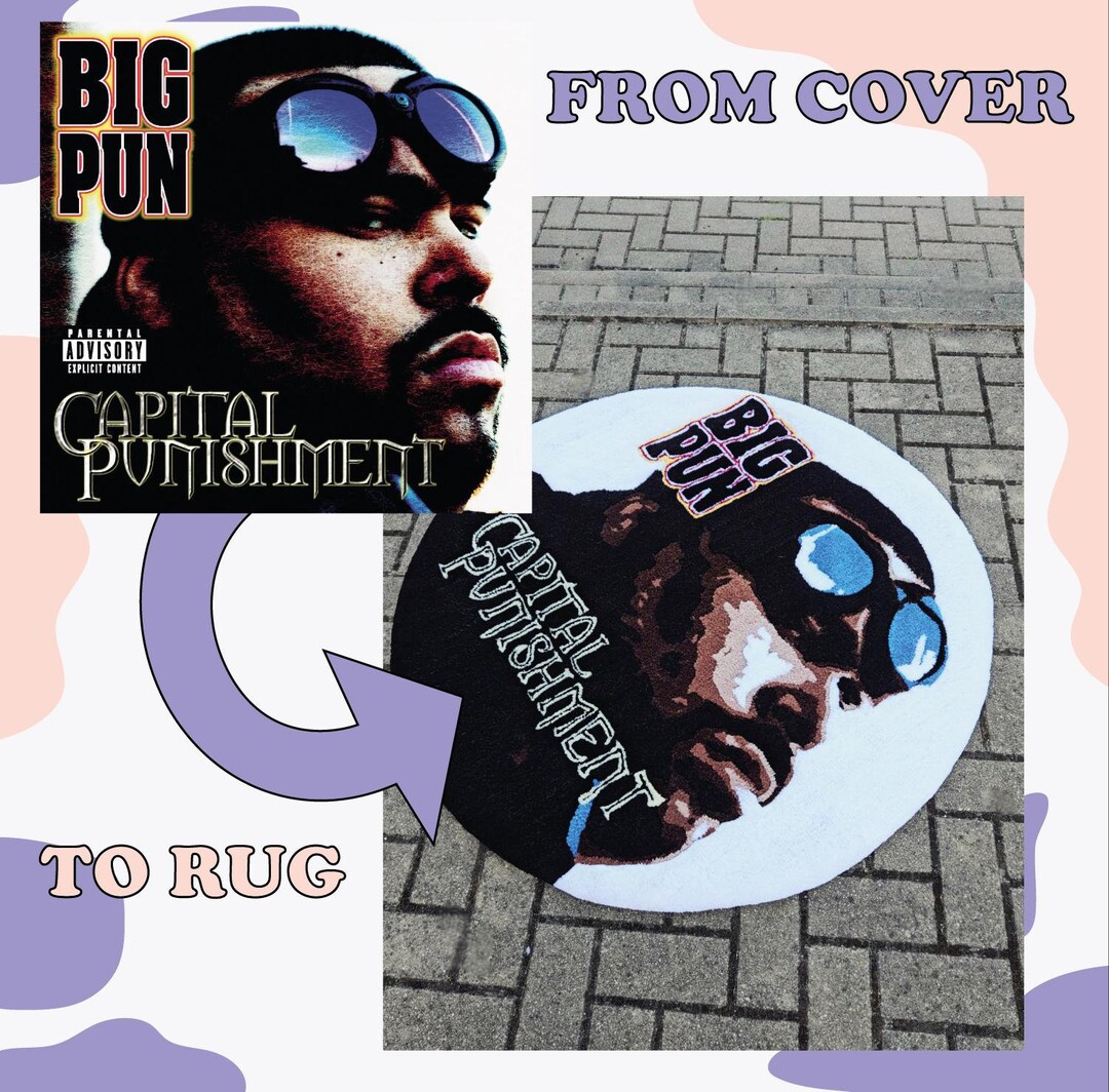 Custom Album Cover Rug | Handmade Tufted Rug | Personalized Music Art ...