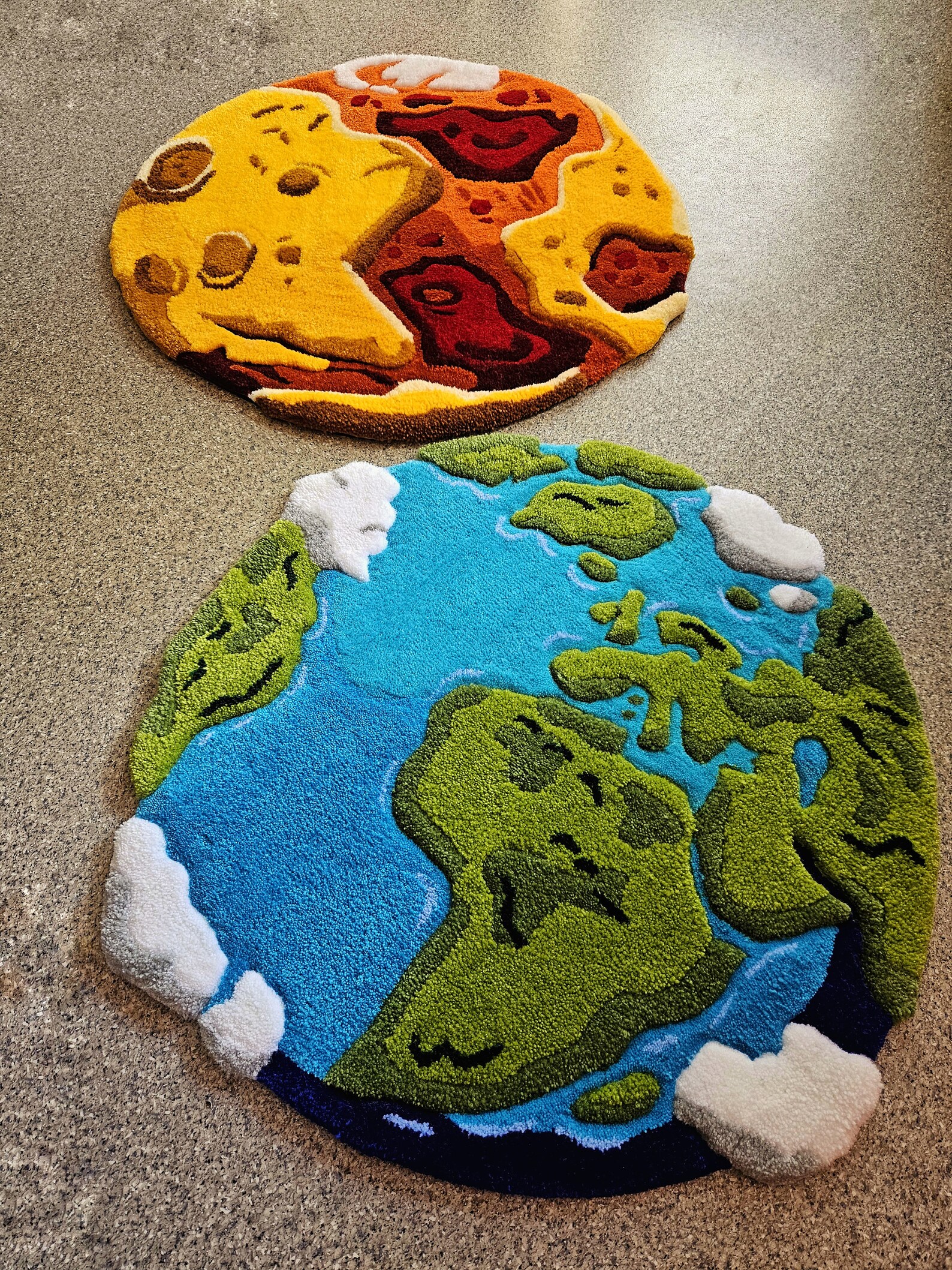 Handmade Mars Planet Tufted Rug With 3D Cut-out Design - Etsy