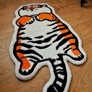 Cute Sleeping Tiger Handmade Tufted Rug, Nursery Rug, Kids Room Decor ...