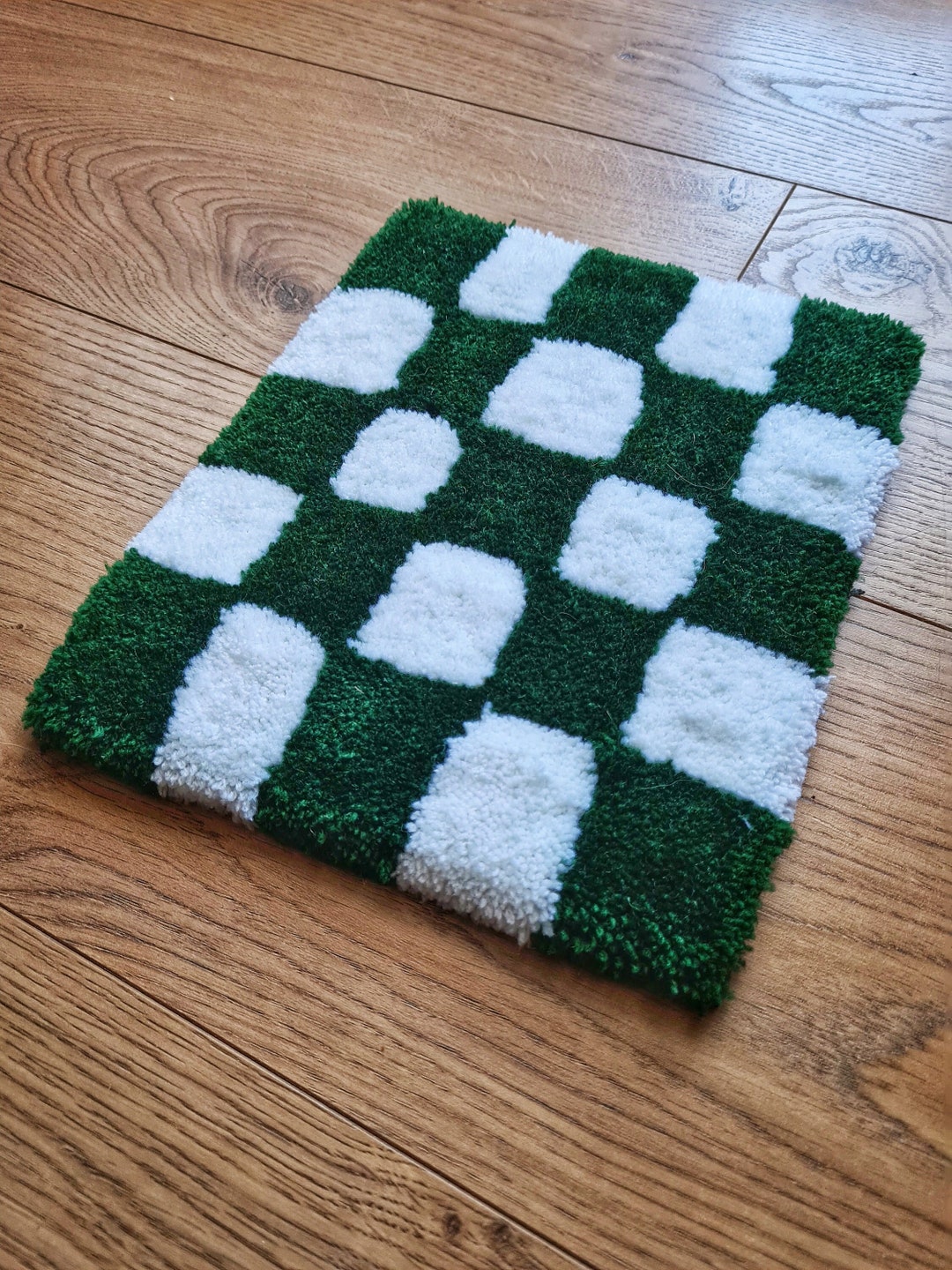 Checkers Print Tufted Rug - Modern Game Room Decor for Game Lovers ...