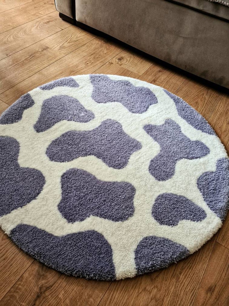 Handmade Tufted Rug Cow Print Multiple Color and Size Home - Etsy