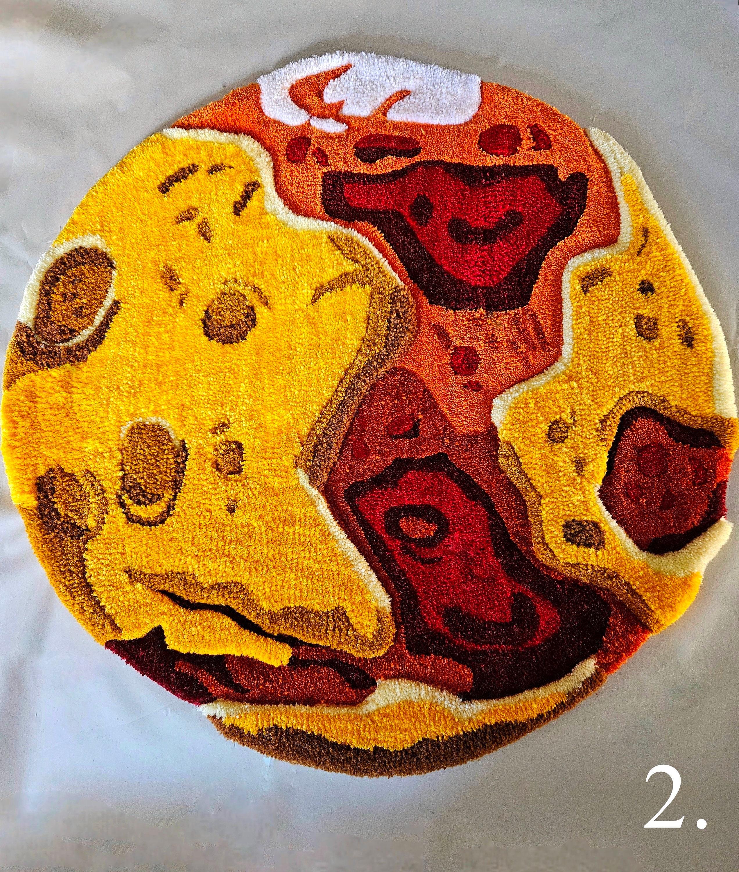 Handmade Tufted Earth Rug: 3D Planet Design, Space Decor - Etsy