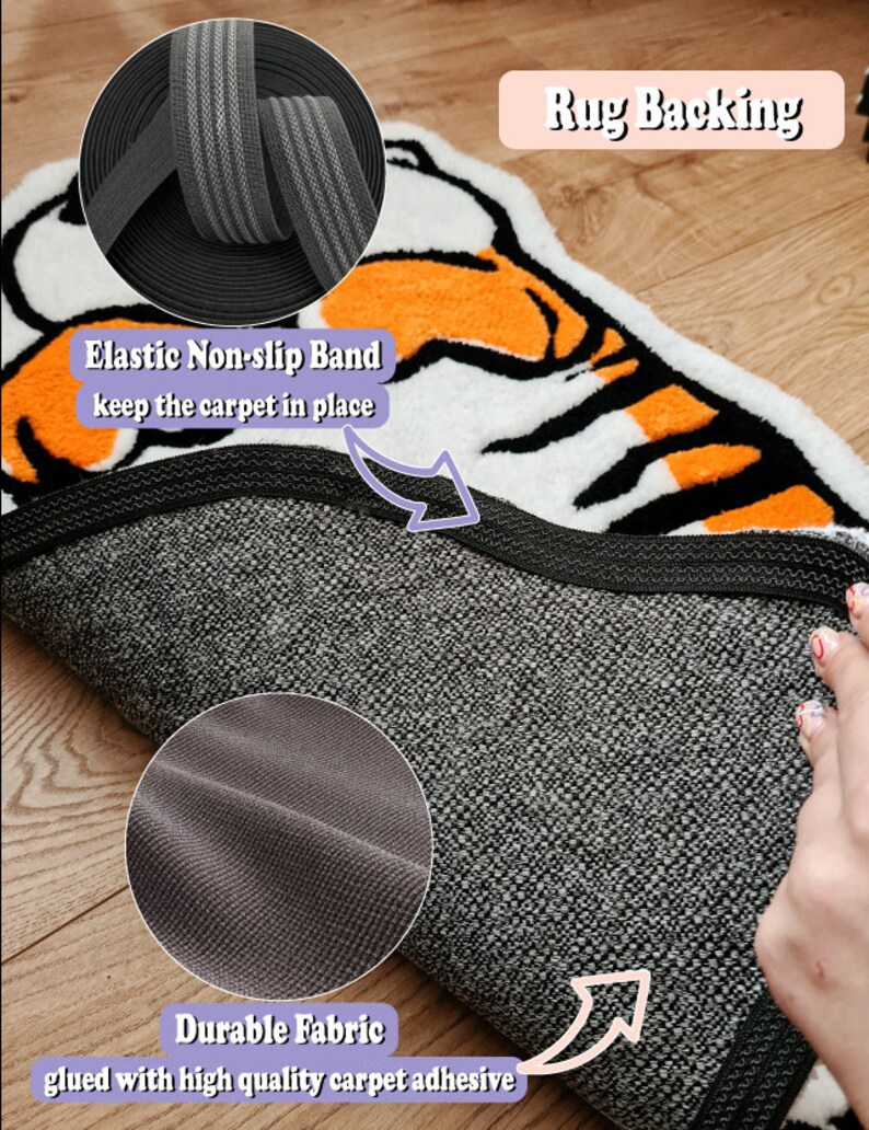 Cute Sleeping Tiger Handmade Tufted Rug, Nursery Rug, Kids Room Decor ...