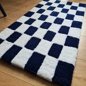 Handmade Tufted Rug Chess Board Print Simple Multiple Color - Etsy