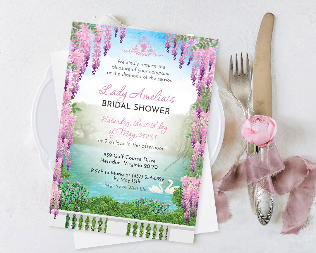 Regency Theme Any Occasion Invitation, Bridal Shower Victorian Era ...