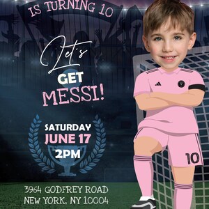 Soccer Fan Birthday Invitation With Your Photo, Soccer Fan Print ...