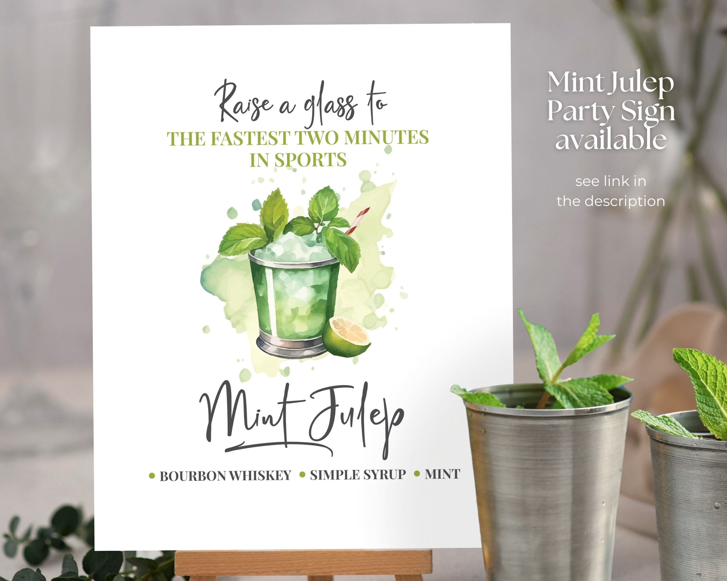 Kentucky Mule Drink Party Sign, Kentucky Mule Bar Sign, Kentucky Derby ...