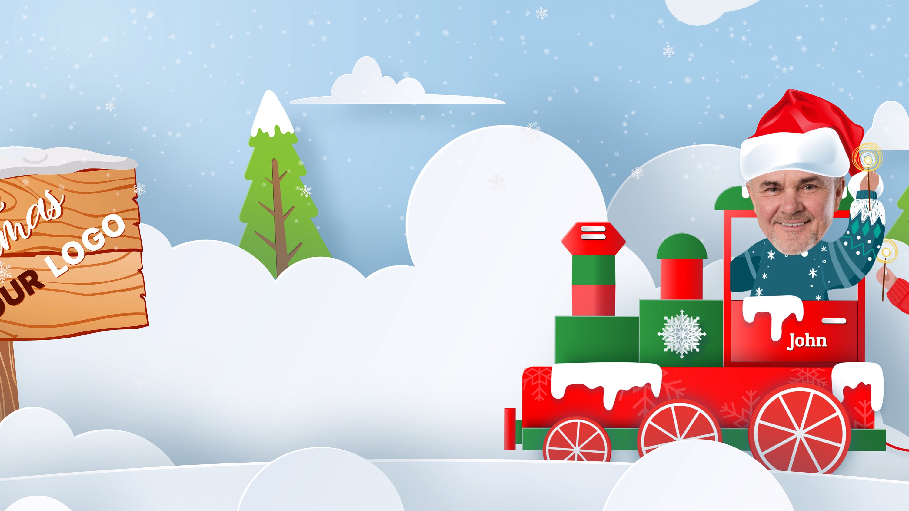 Corporate Christmas Video Greeting Card With Employees Photos, Company ...