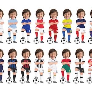 Any Team Soccer Player Cupcake Toppers With Photo, Soccer Birthday ...