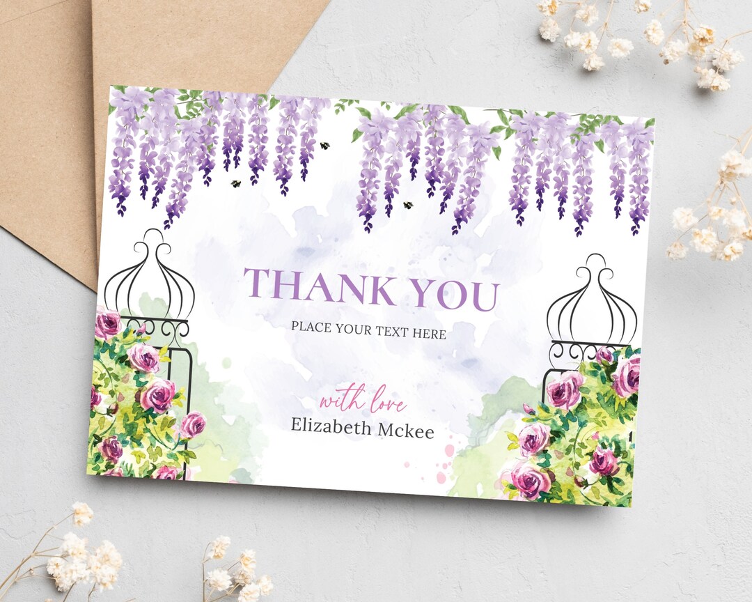 Regency Theme Any Occasion Thank You Note Template, Victorian Bridal ...