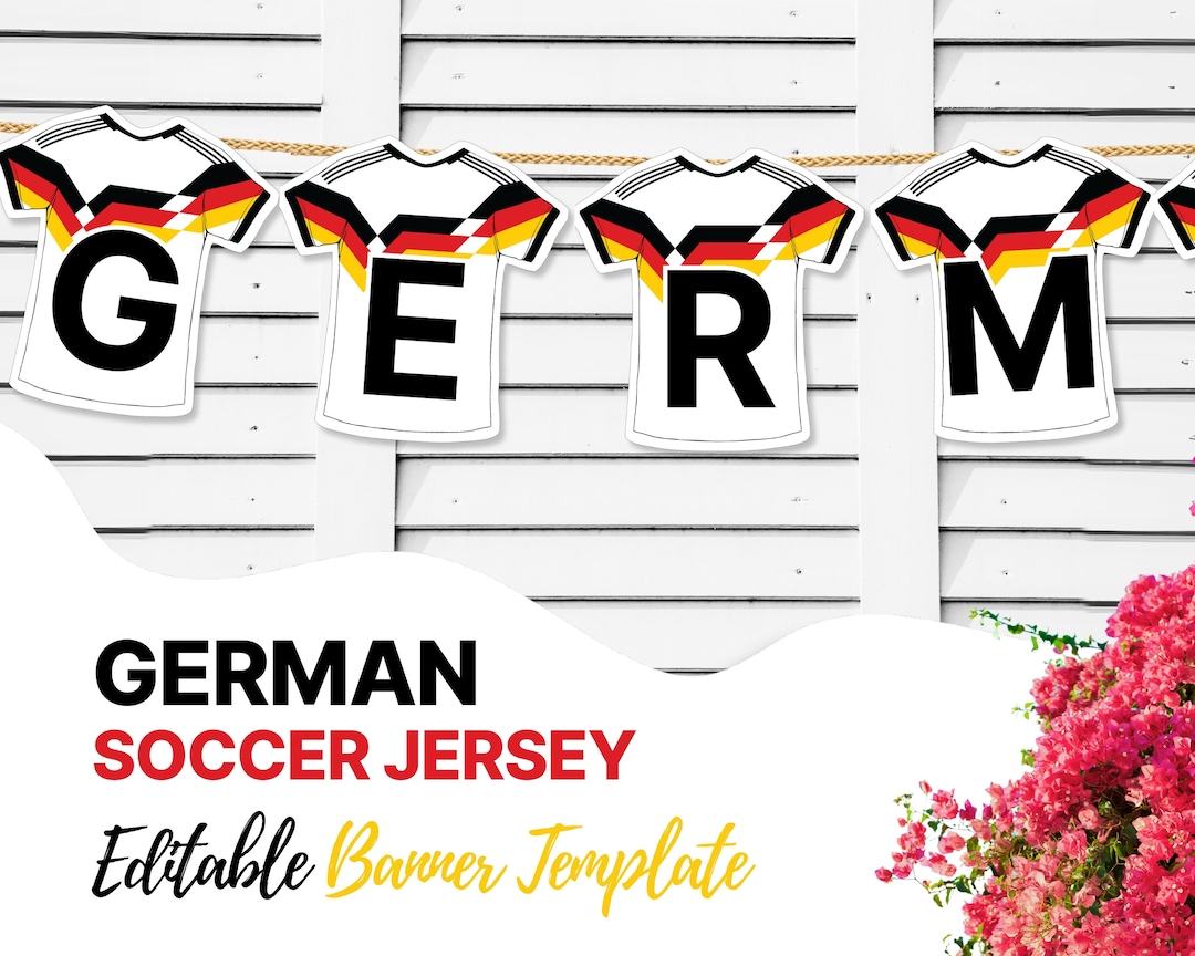 German Soccer Jersey Banner Template, Germany Soccer Team Banner ...
