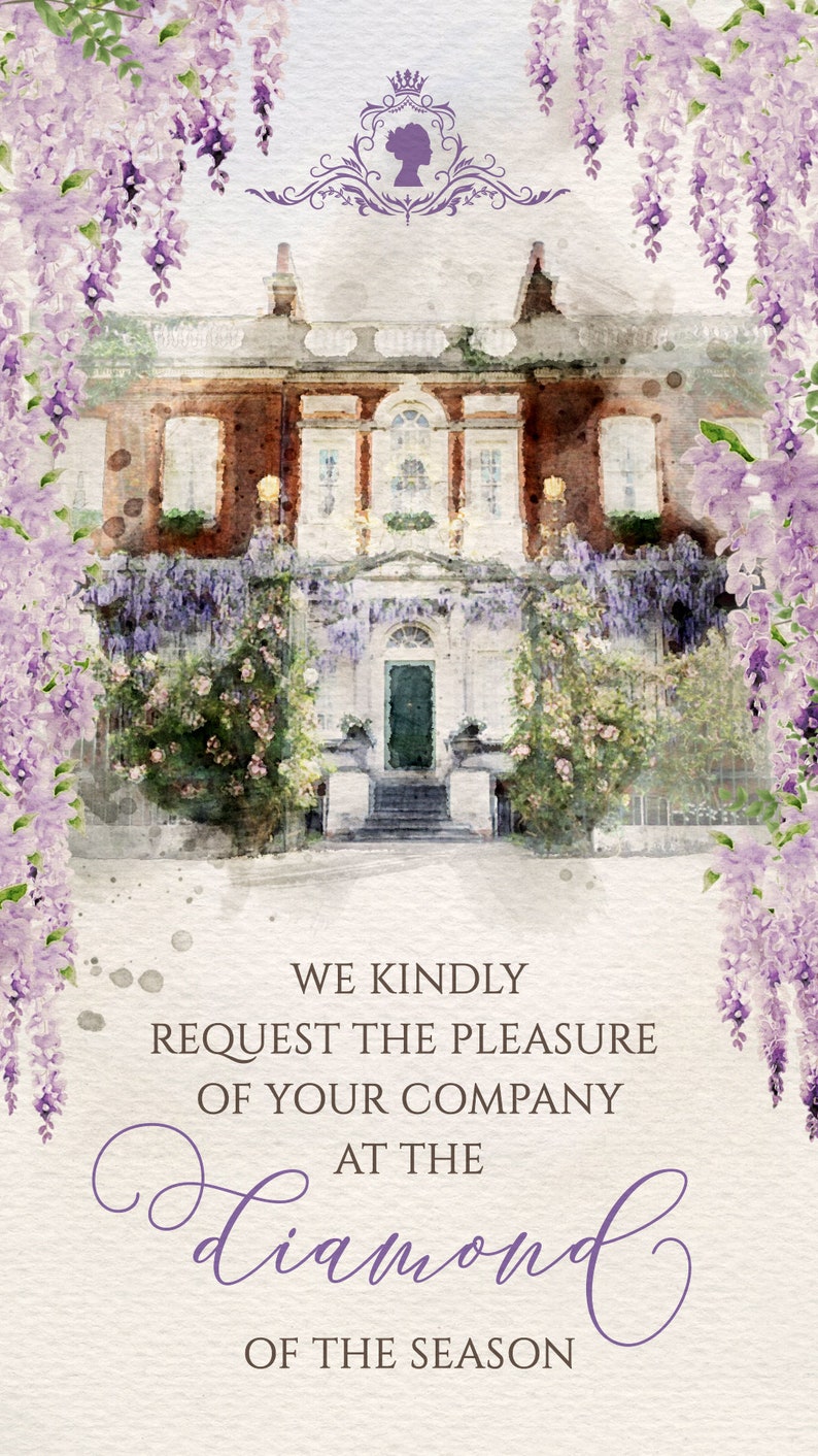 Regency Theme Bridal Shower Video Invitation Wisteria - Etsy