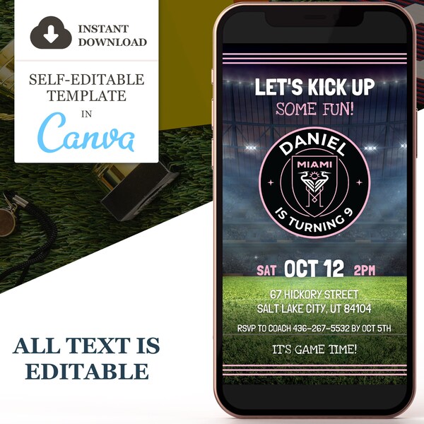 Inter Miami Invitation - Etsy