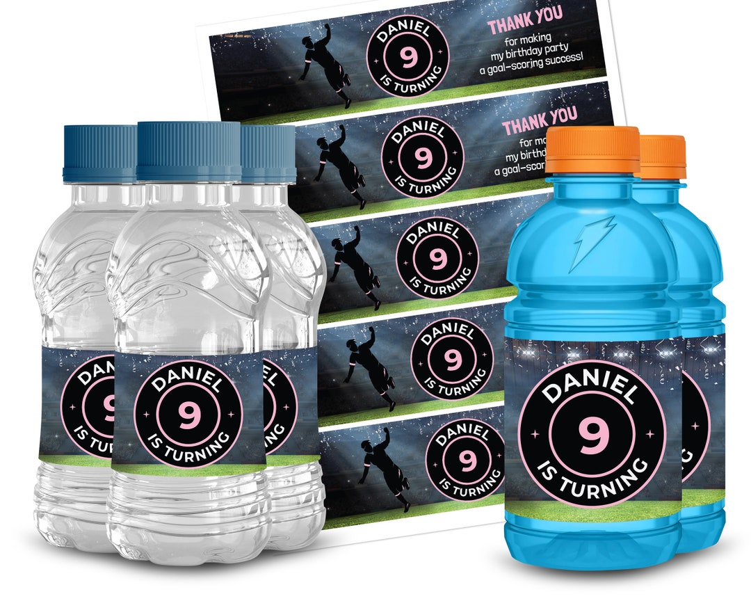 Soccer Water Bottle Labels Editable Template, Soccer Gatorade Labels ...