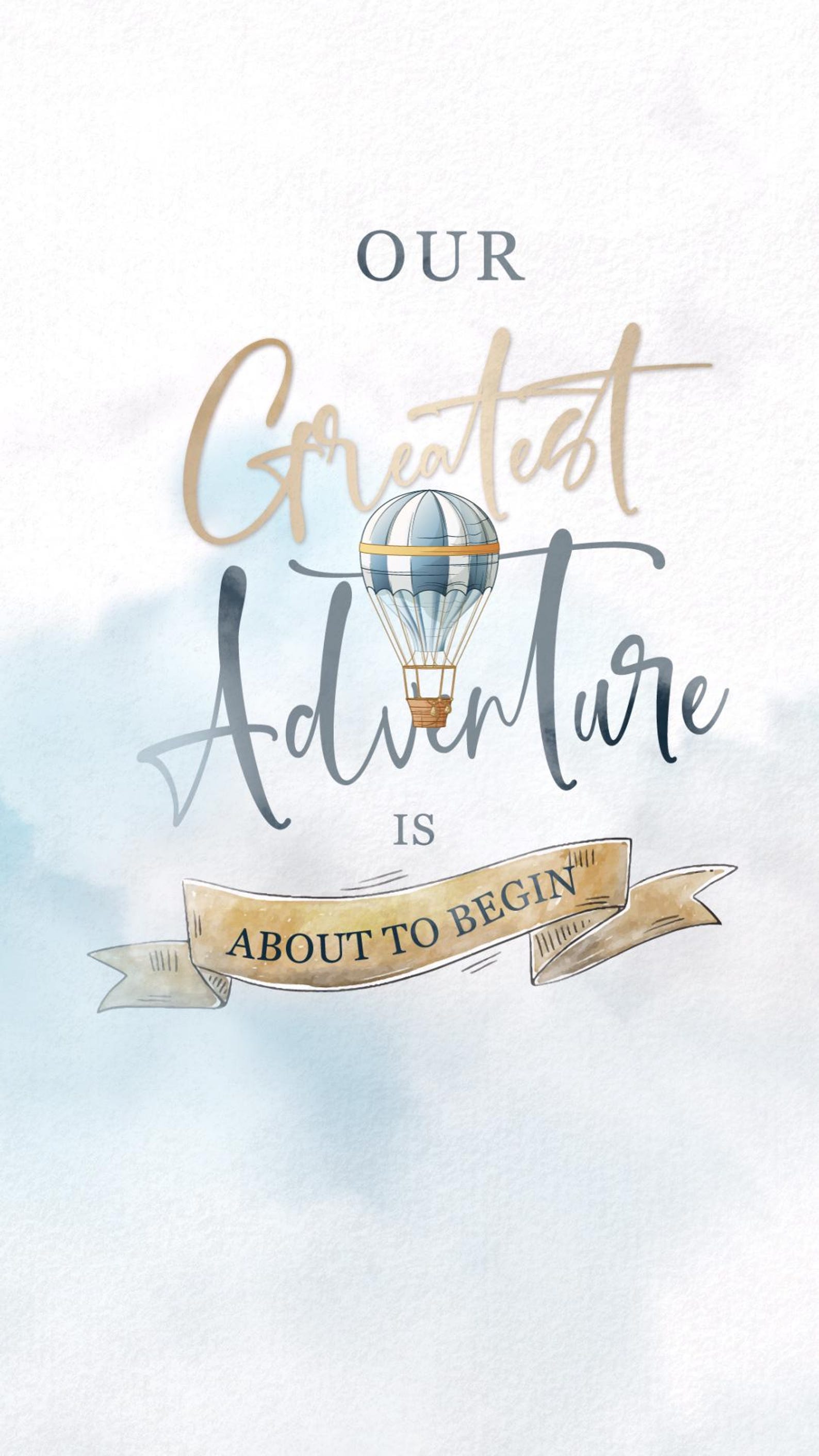 Our Greatest Adventure Baby Boy Shower Video Invitation, Hot Air ...
